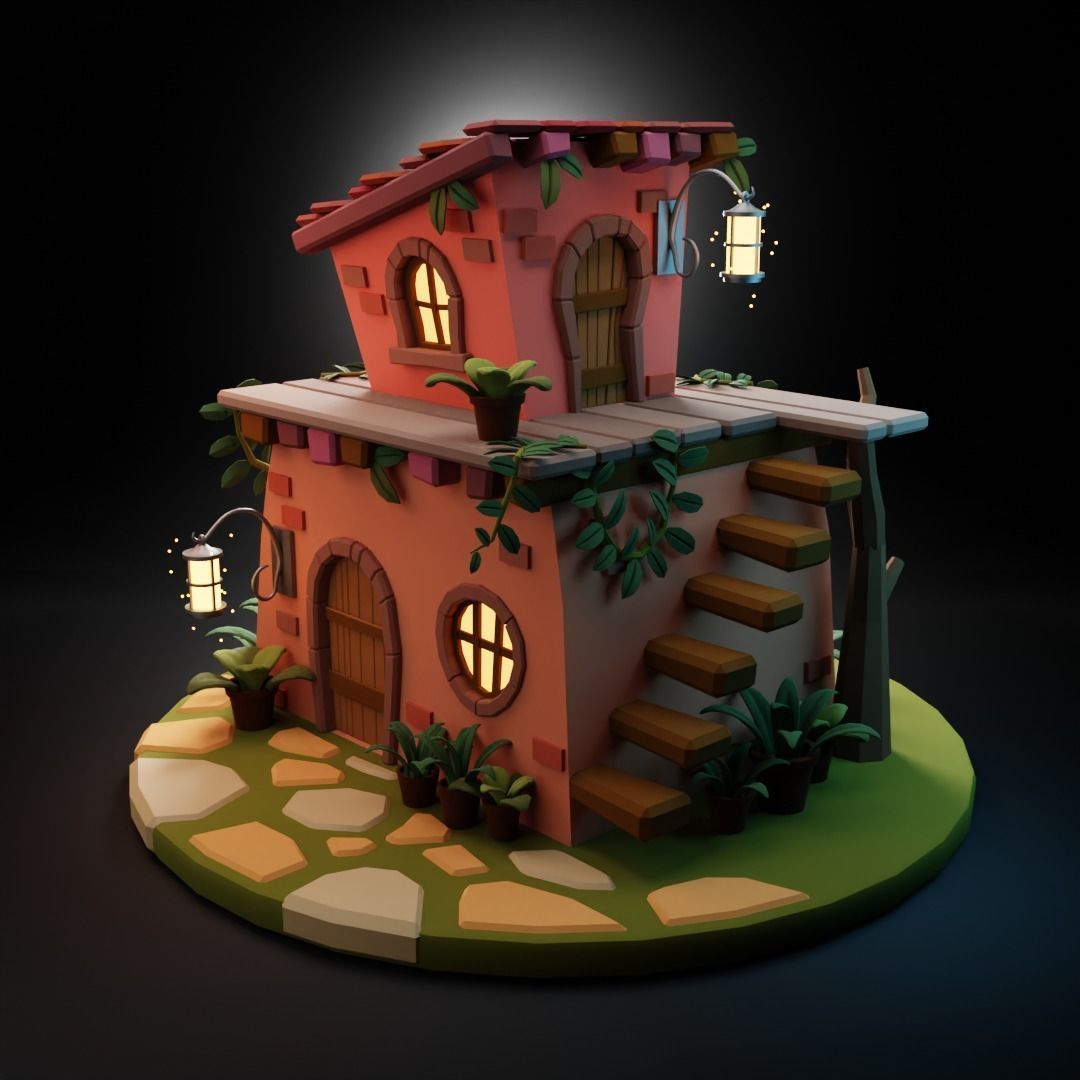 3D model Fantasy Cartoon House 2 VR / AR / low-poly | CGTrader