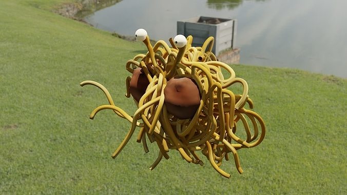 Flying Spaghetti Monster 3D model rigged | CGTrader