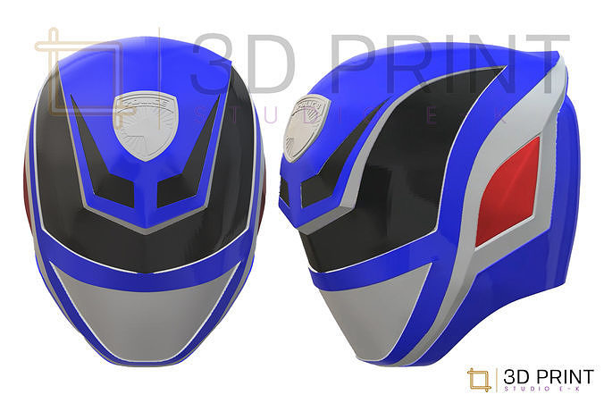 Power Rangers SPD Blue Ranger helmet 3D model 3D printable | CGTrader