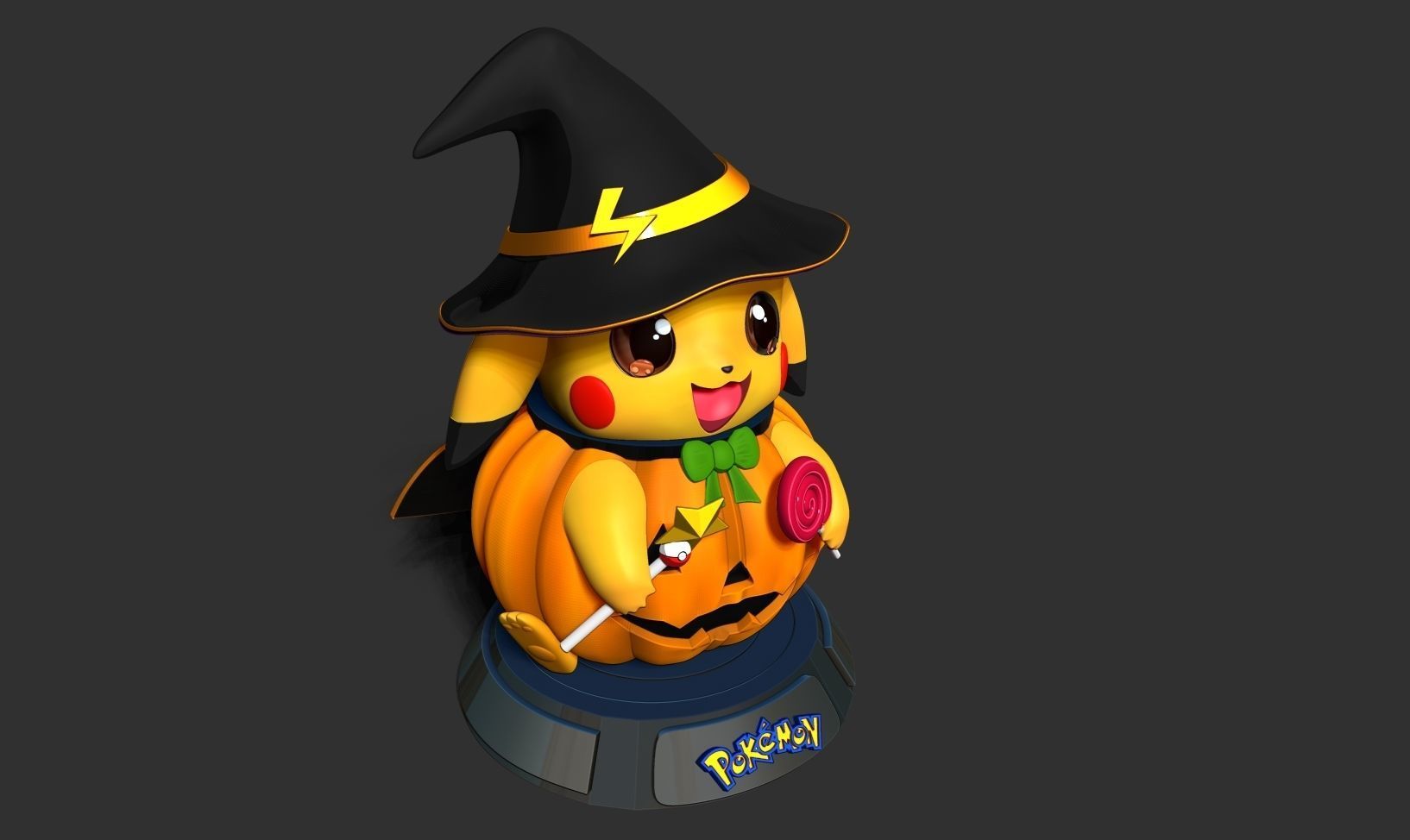 Pikachu Witch 3D model 3D printable | CGTrader
