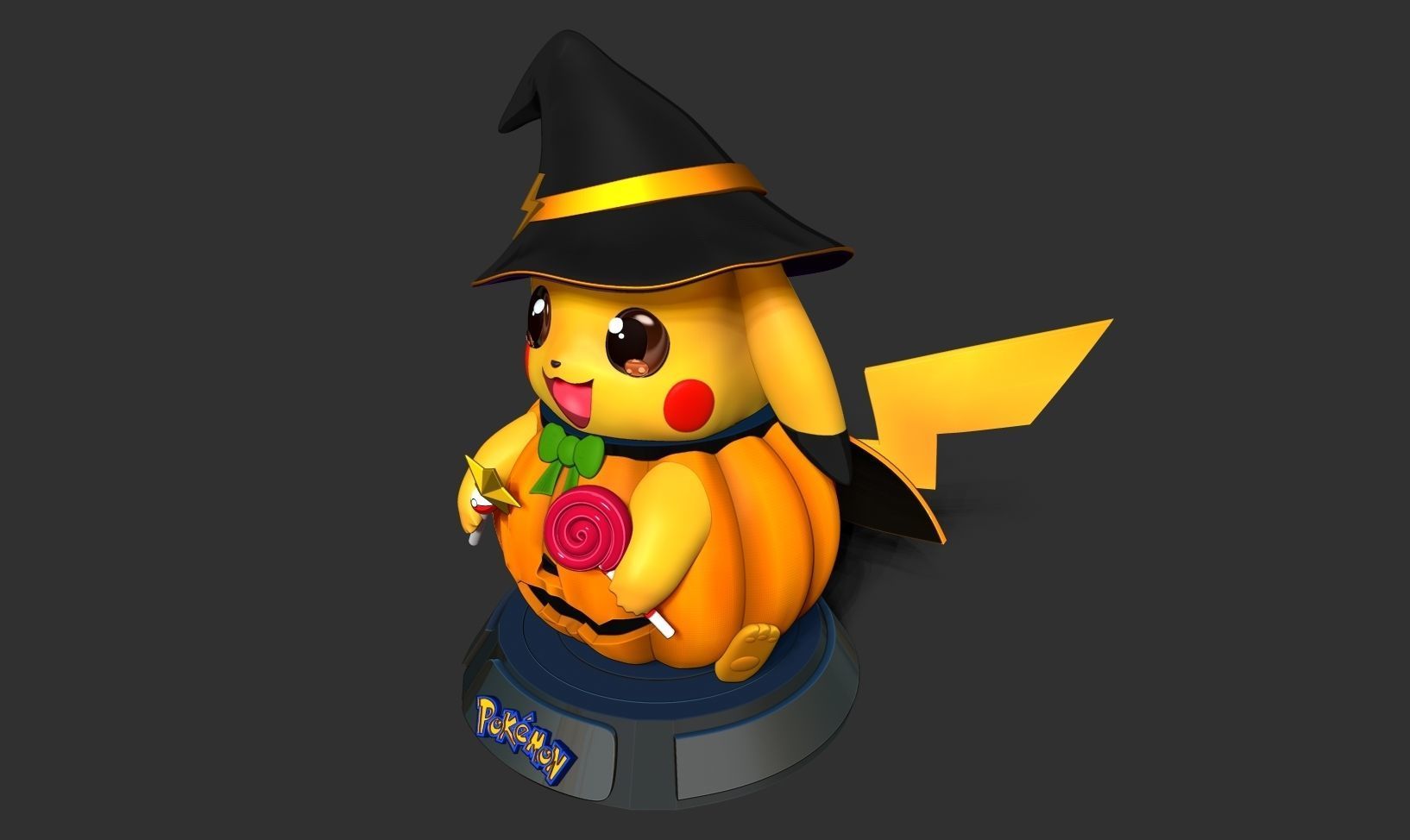 Pikachu Witch 3D model 3D printable | CGTrader