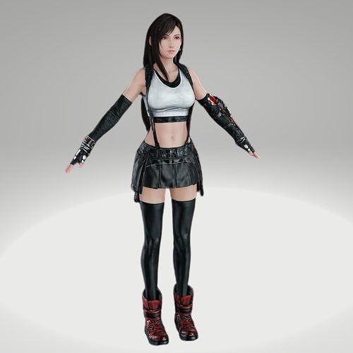 3D model Final Fantasy - Ff7R - Tifa Lockhart 3D Model VR / AR / low ...