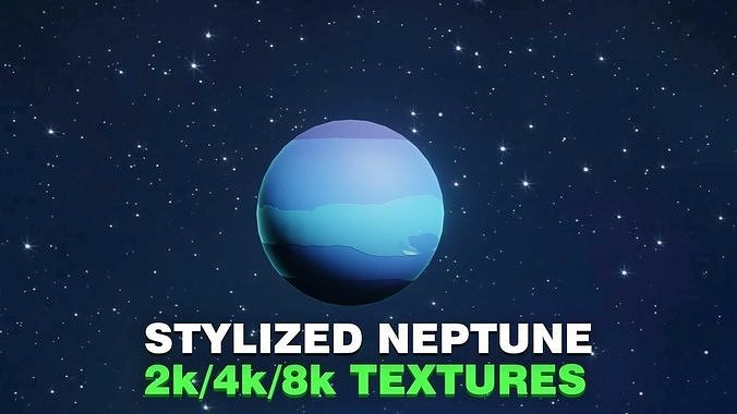 Colorful 3d Planet Neptune