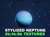 3D model Stylized Planet Neptune 3D Model 2k 4k 8k Textures VR / AR ...