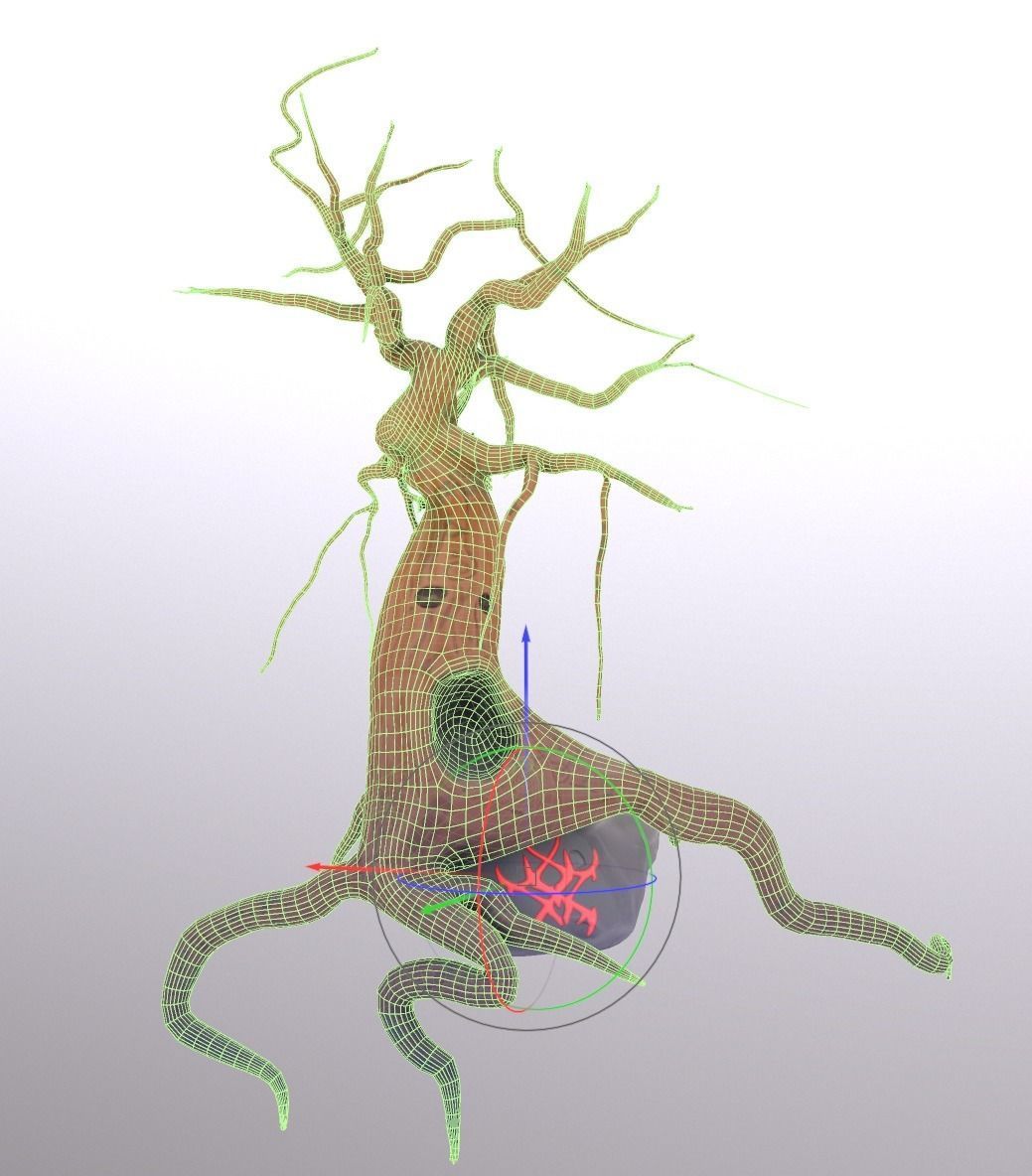 A Creepy Stylized Tree named Serpentine Sentinel 3D model | CGTrader
