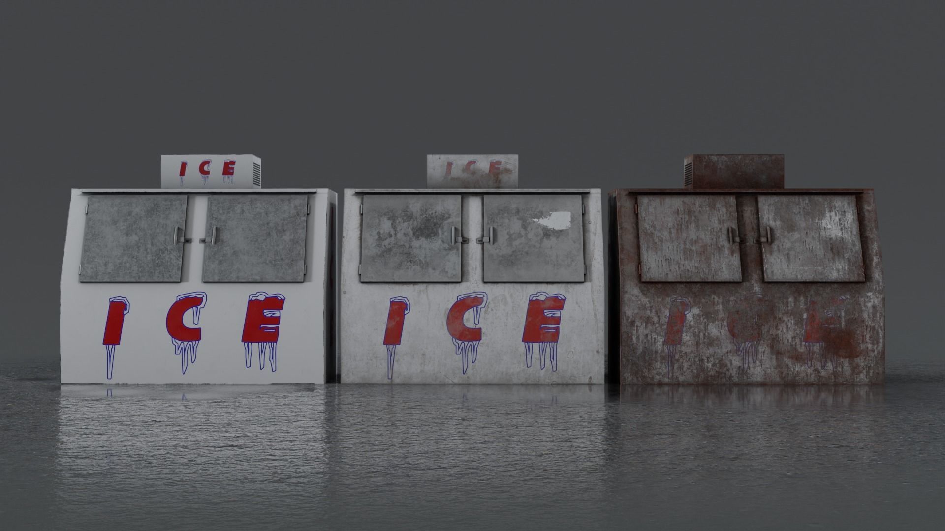 3D model 3 Ice Vending Machine - Realistic PBR VR / AR / low-poly ...