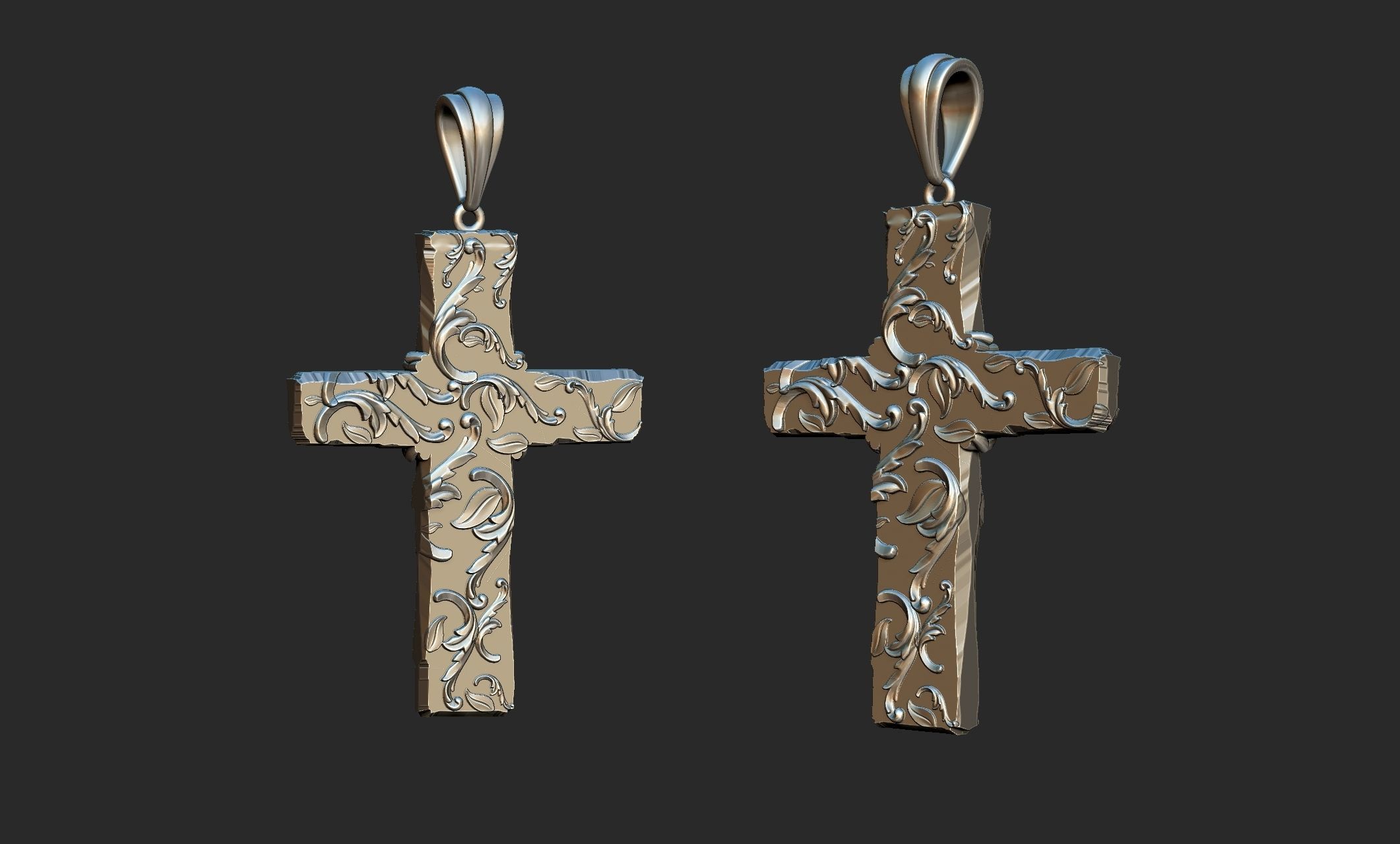 stylized cross 2 3D model 3D printable | CGTrader
