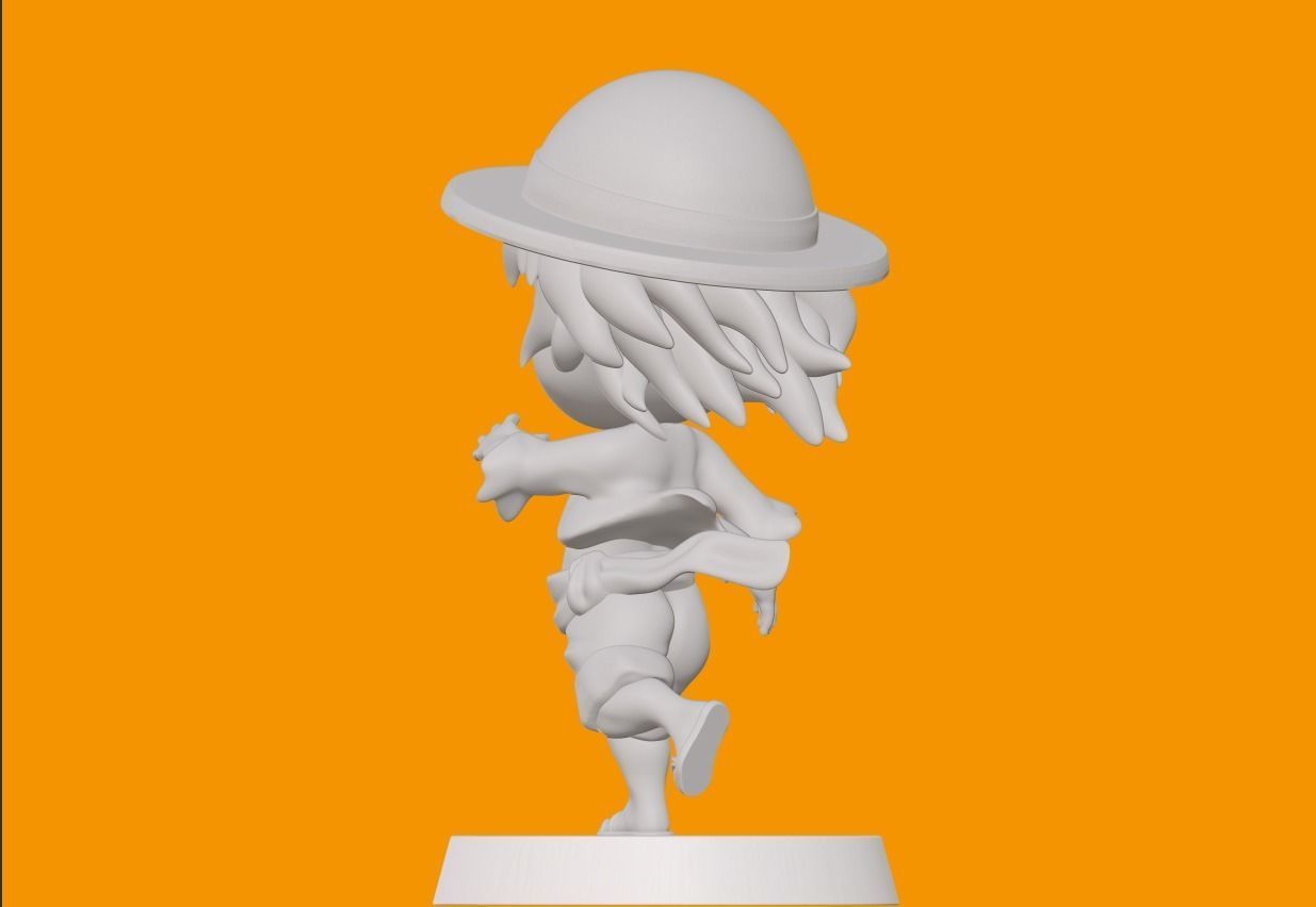 Chibi Luffy 3D model 3D printable | CGTrader