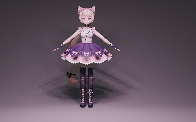 Anime Character - Unique 6 3D model | CGTrader