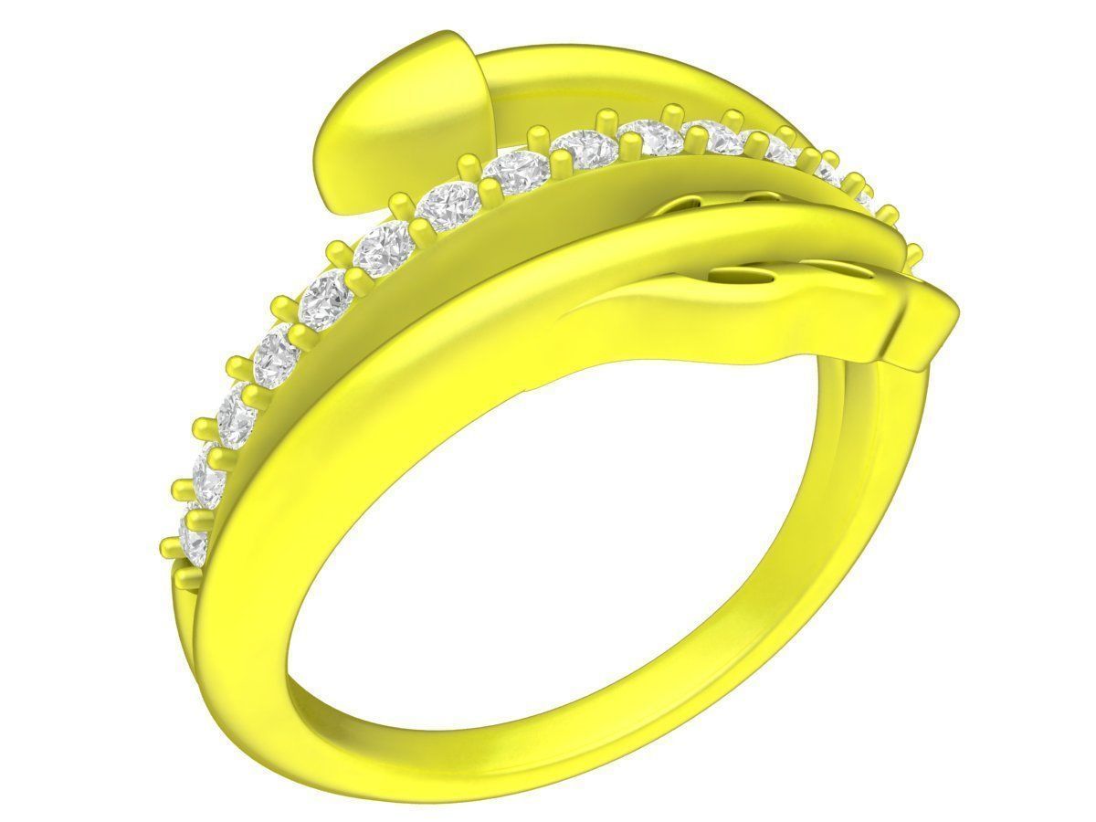 6925 Diamond Arrow Women Ring 3D model 3D printable | CGTrader