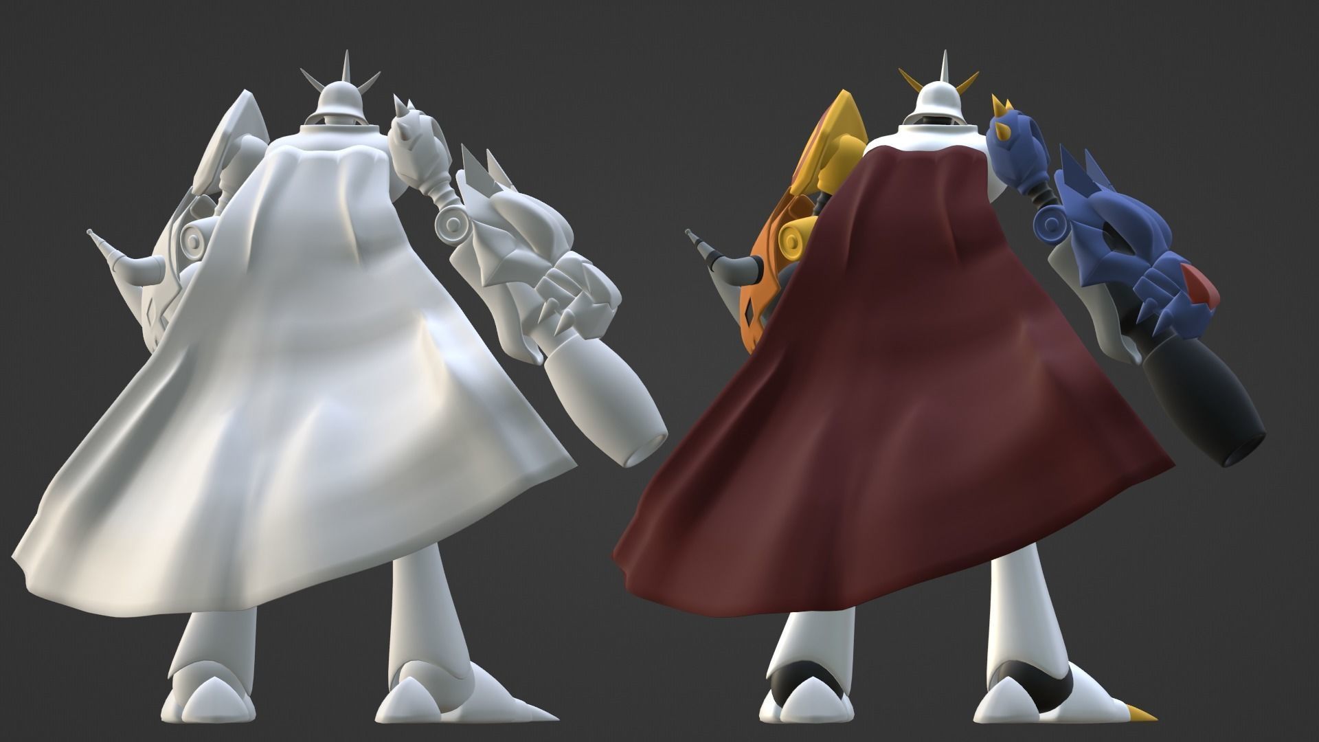 Omegamon - Digimon 3D model rigged | CGTrader