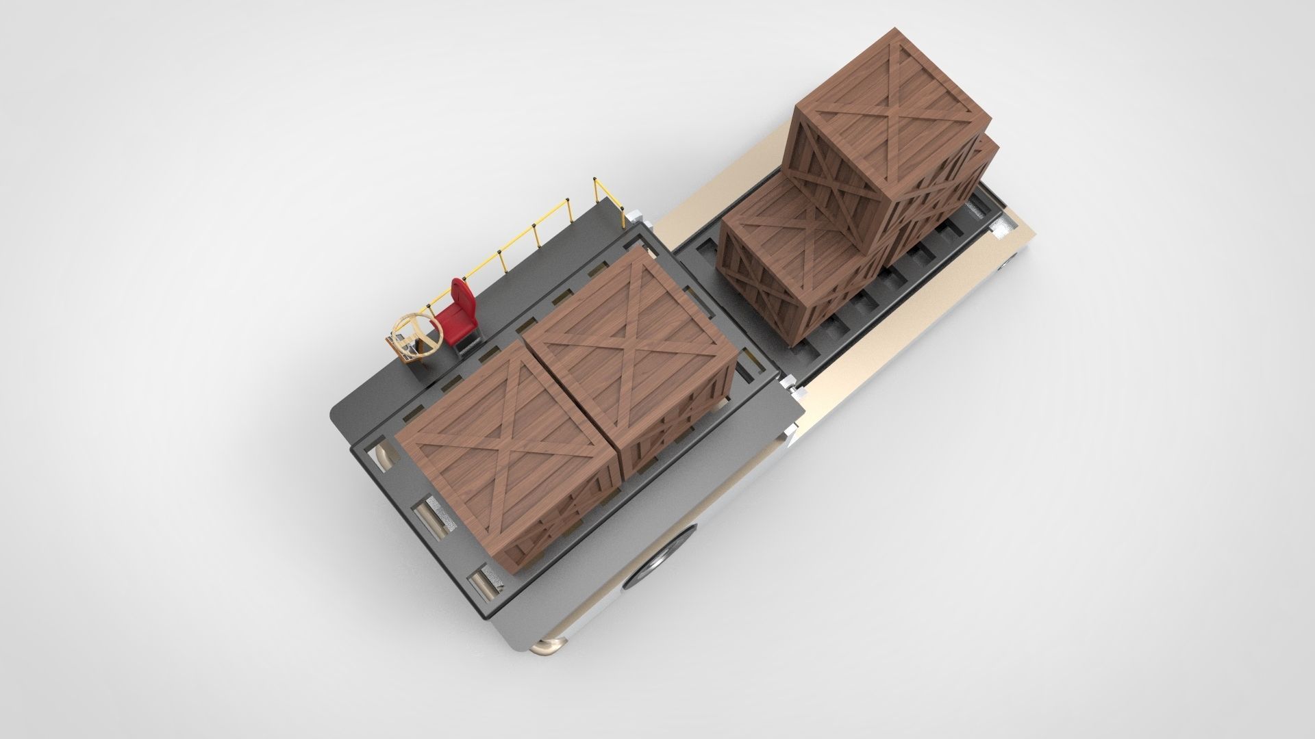 Airport Cargo and Loader Transporter 3D model | CGTrader