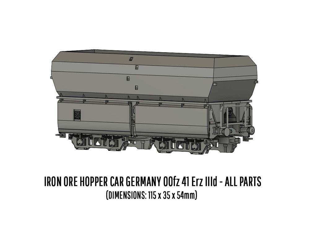 ROLLS-0014 German State Hopper car Erz IIId H0-scale 3D model 3D ...