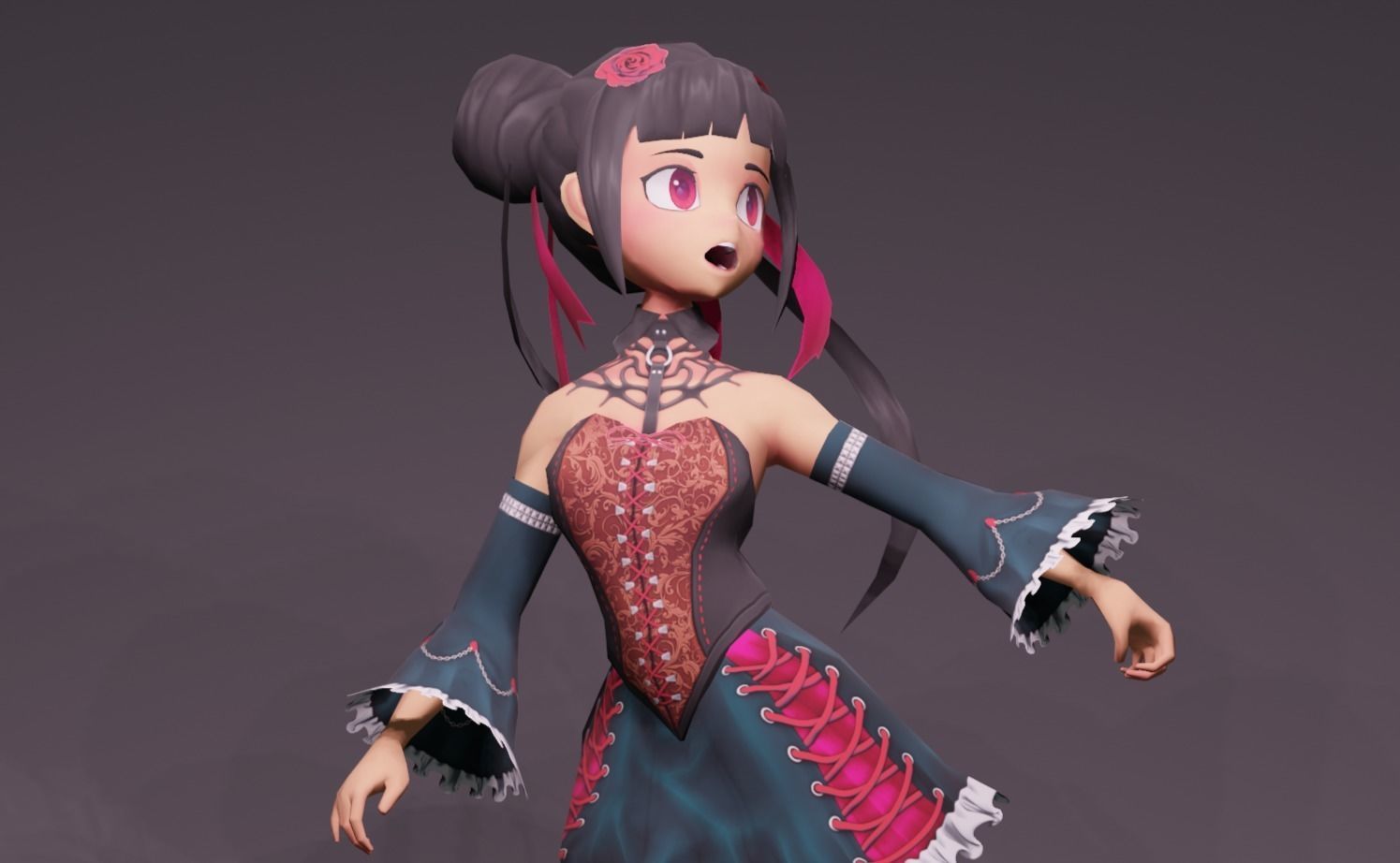 Anime Character - Valentina 3D model | CGTrader