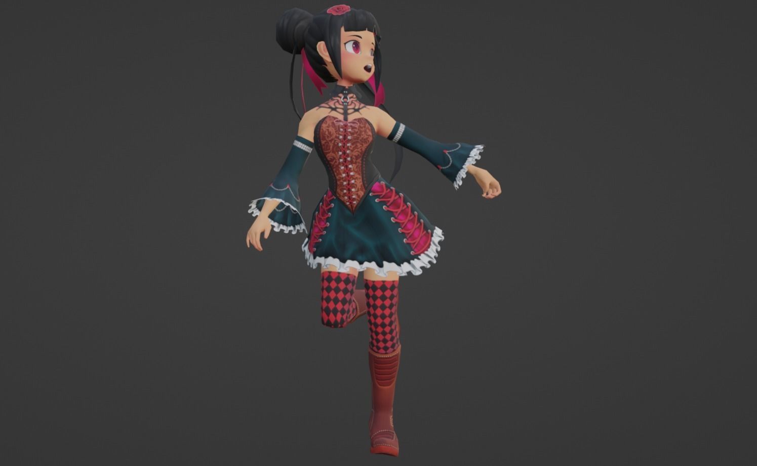 Anime Character - Valentina 3D model | CGTrader