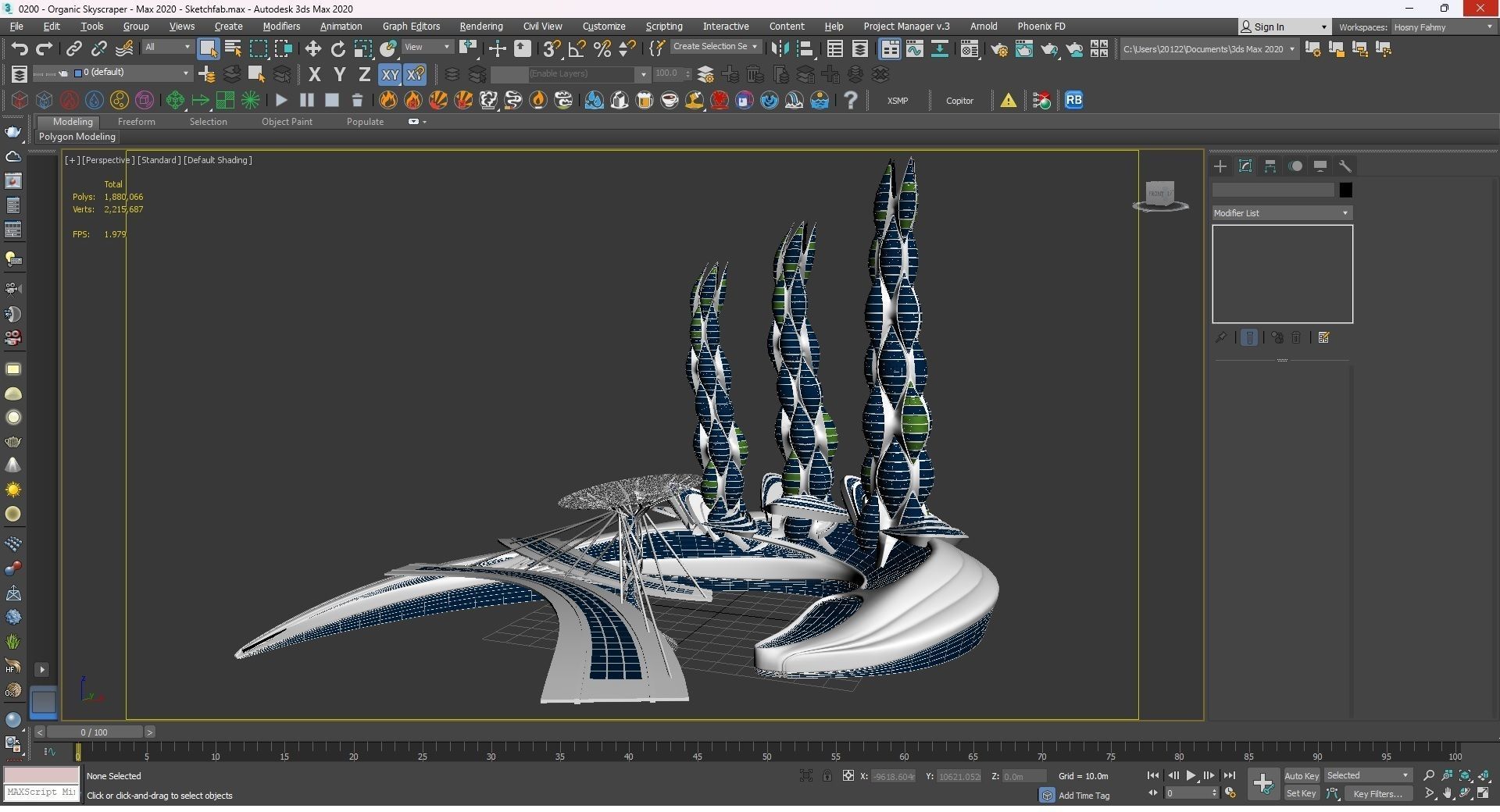 0200 - Organic Skyscraper Building 3D model | CGTrader