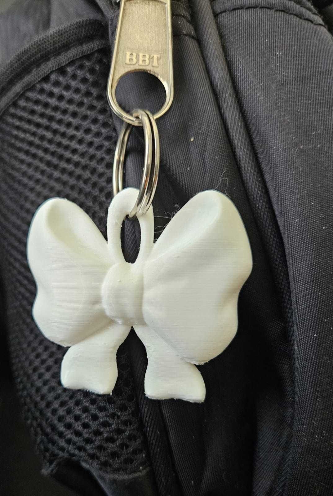 Red Bow Keychain 3D model 3D printable | CGTrader