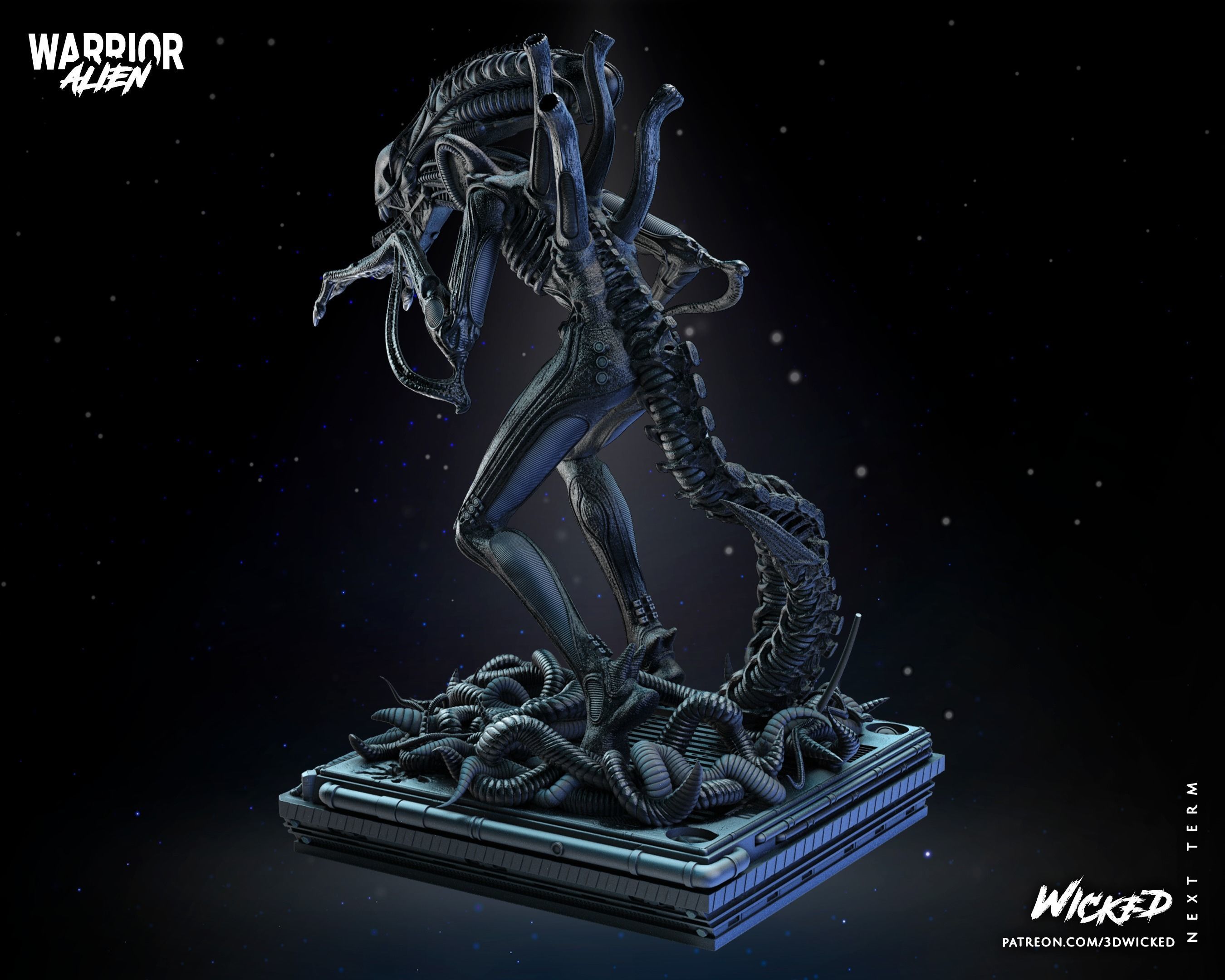 Alien Warrior Sculpture Tested for 3d printing 3D model 3D printable ...