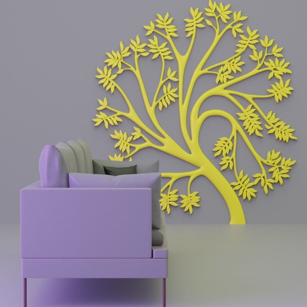 3D printable wall decoration natural tree 3D model 3D printable | CGTrader