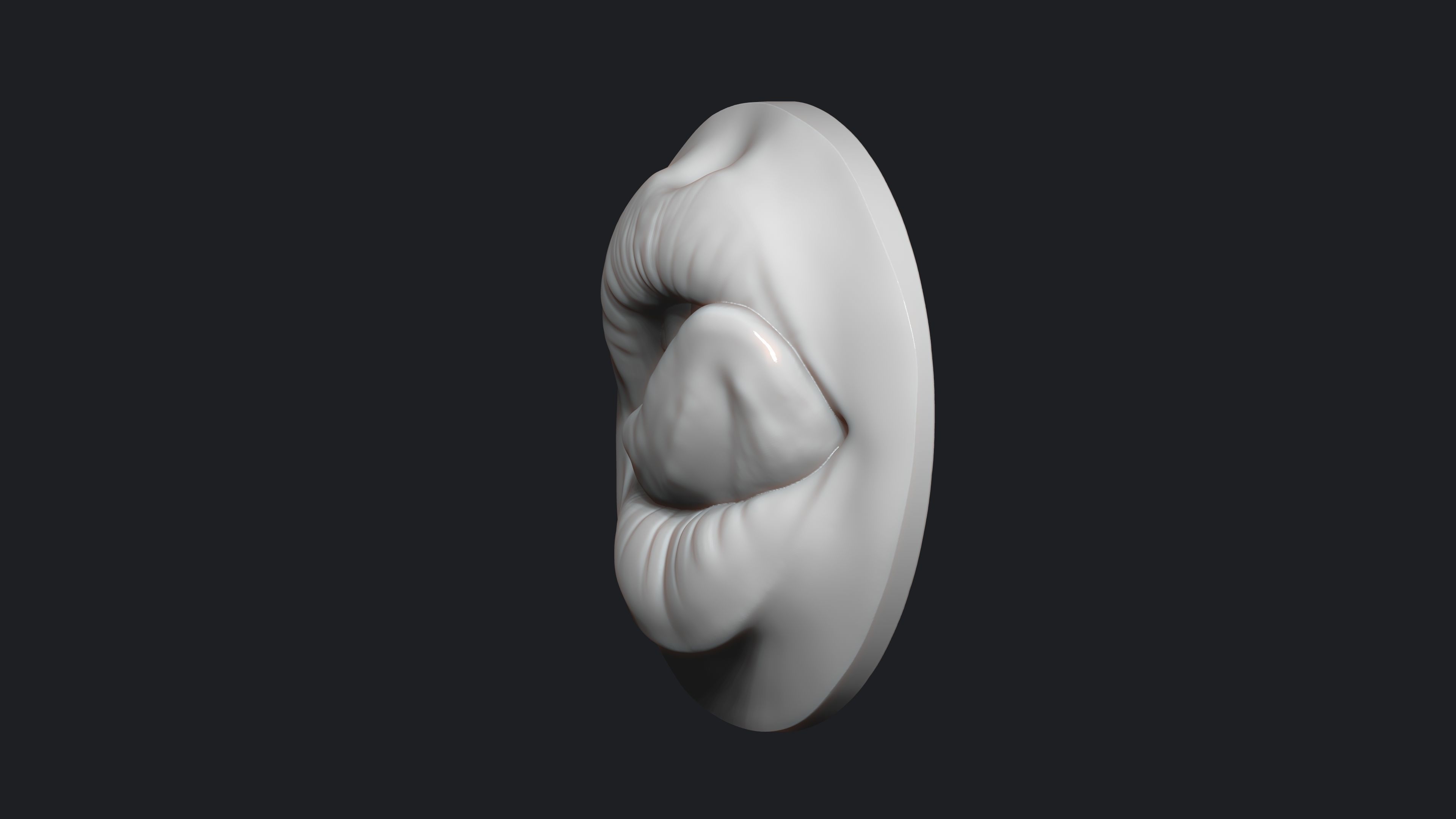 High-poly Lips 3D model 3D printable | CGTrader