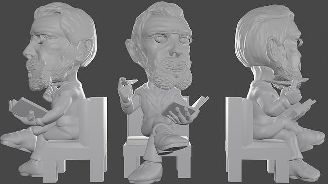 Machado de Assis 3D model 3D printable | CGTrader