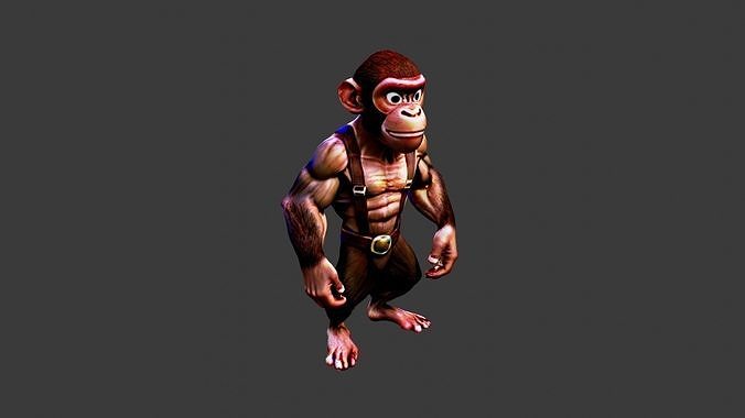 3D model Monkey VR / AR / low-poly | CGTrader