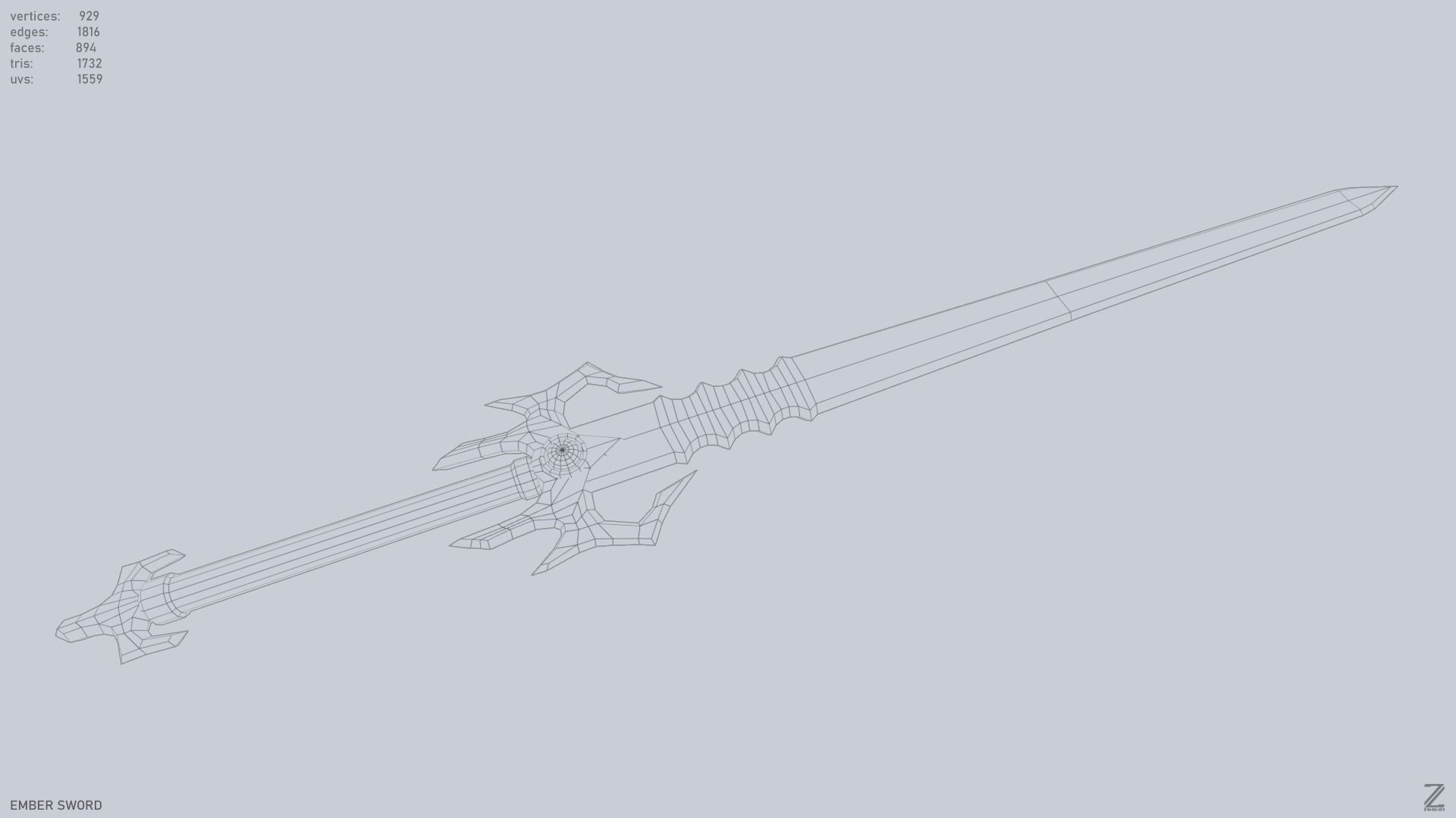 3D model Ember sword VR / AR / low-poly | CGTrader