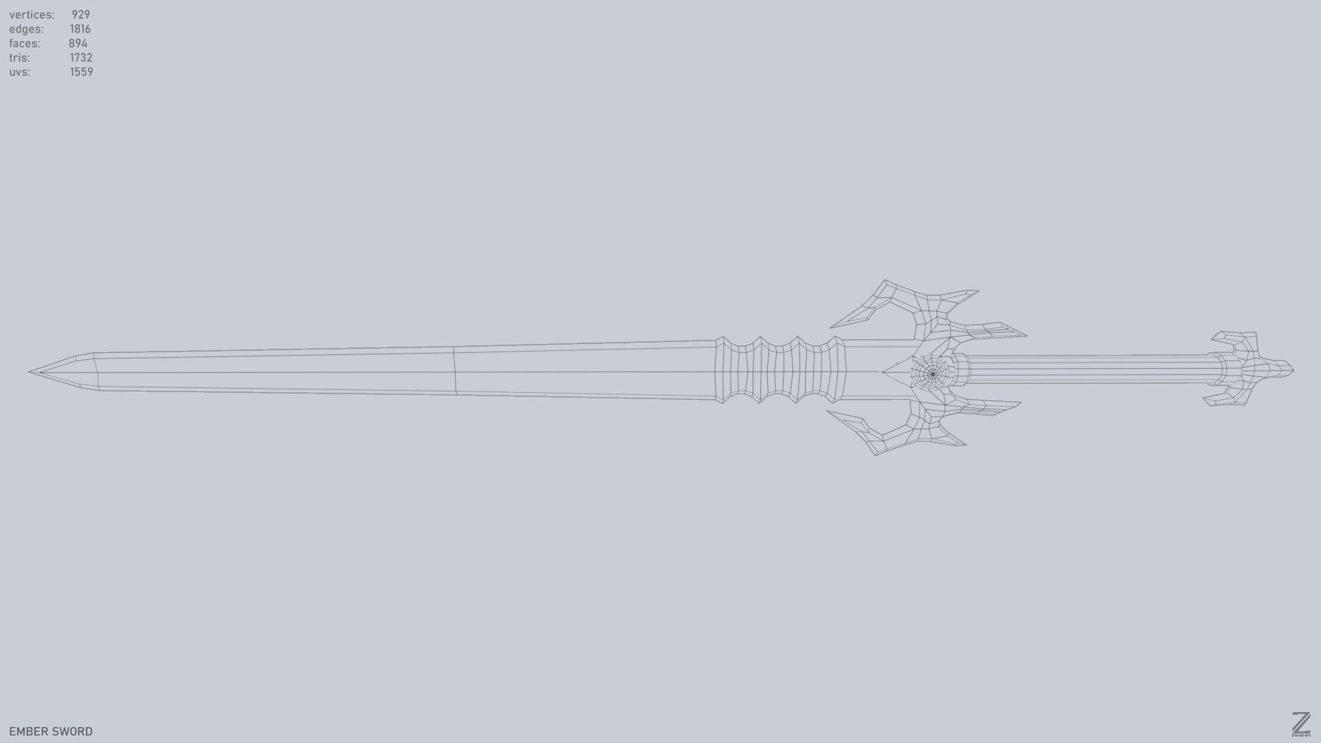 3D model Ember sword VR / AR / low-poly | CGTrader