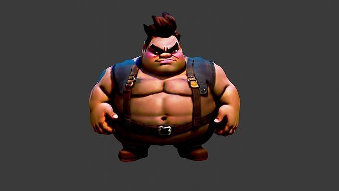 3D model Cartoon Fat Man VR / AR / low-poly | CGTrader