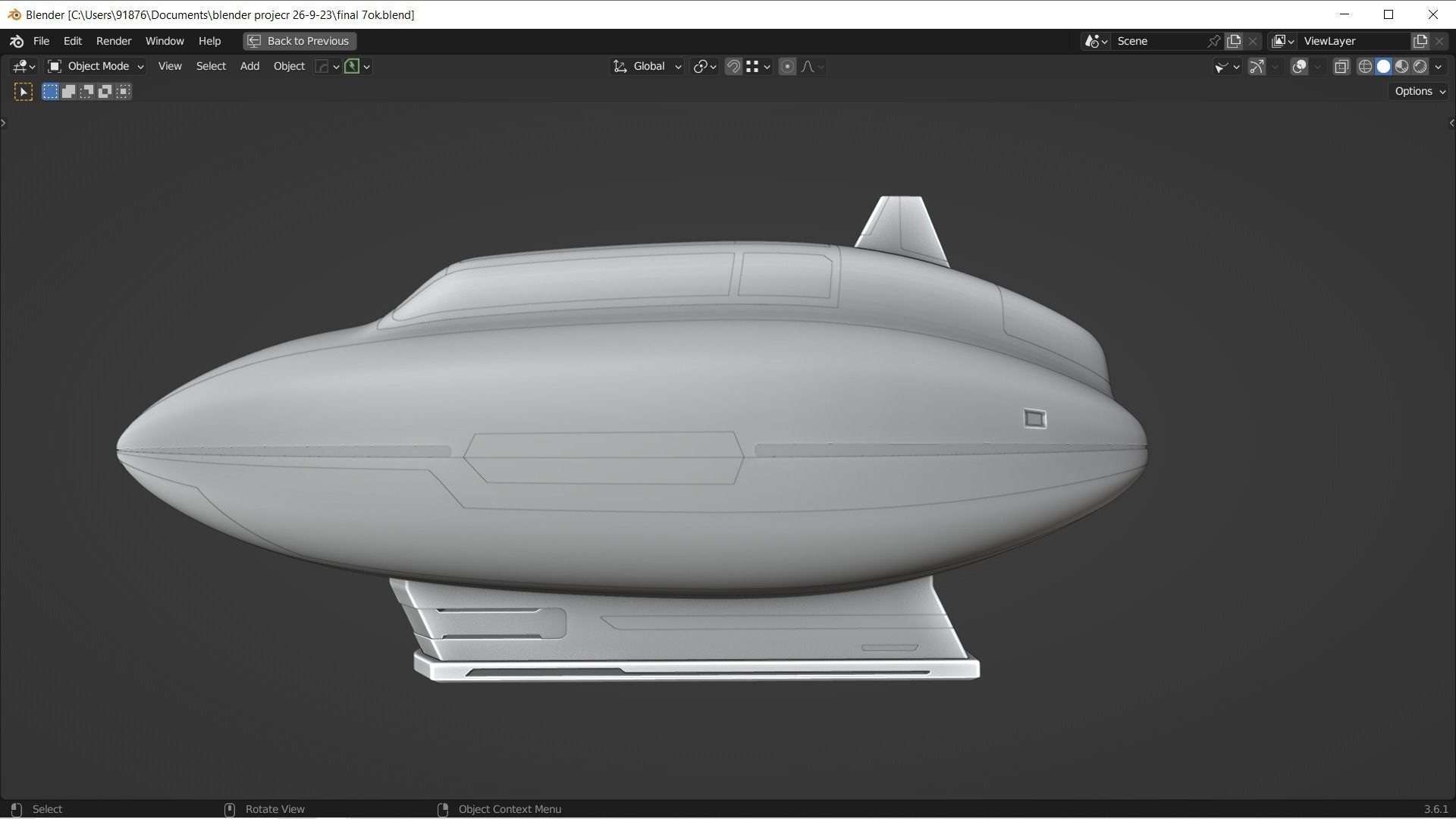 Spaceship Sci-Fi 3D model 3D model | CGTrader