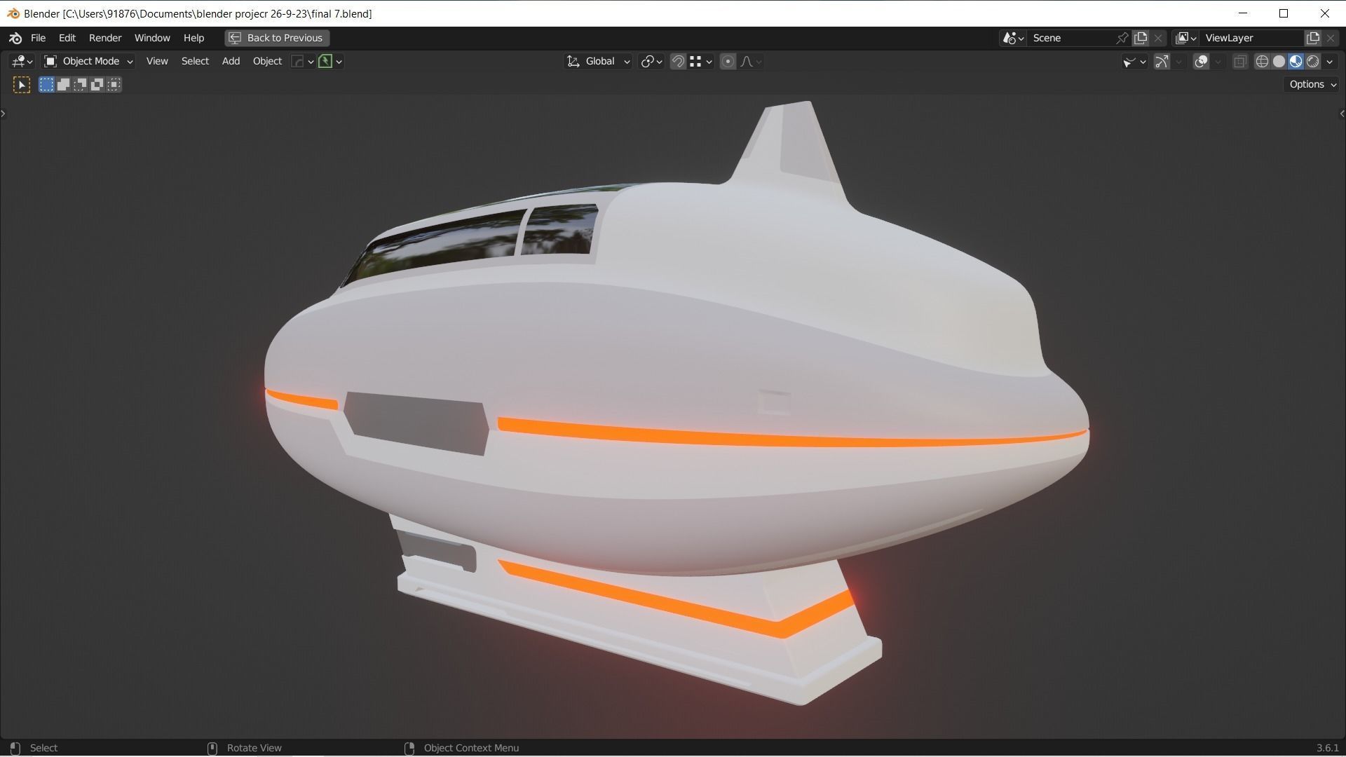 Spaceship Sci-Fi 3D model 3D model | CGTrader
