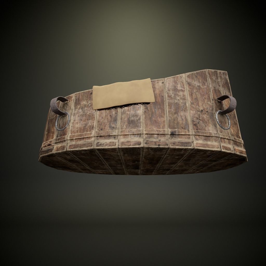 3D model Worn Medieval Notice Board VR / AR / low-poly | CGTrader