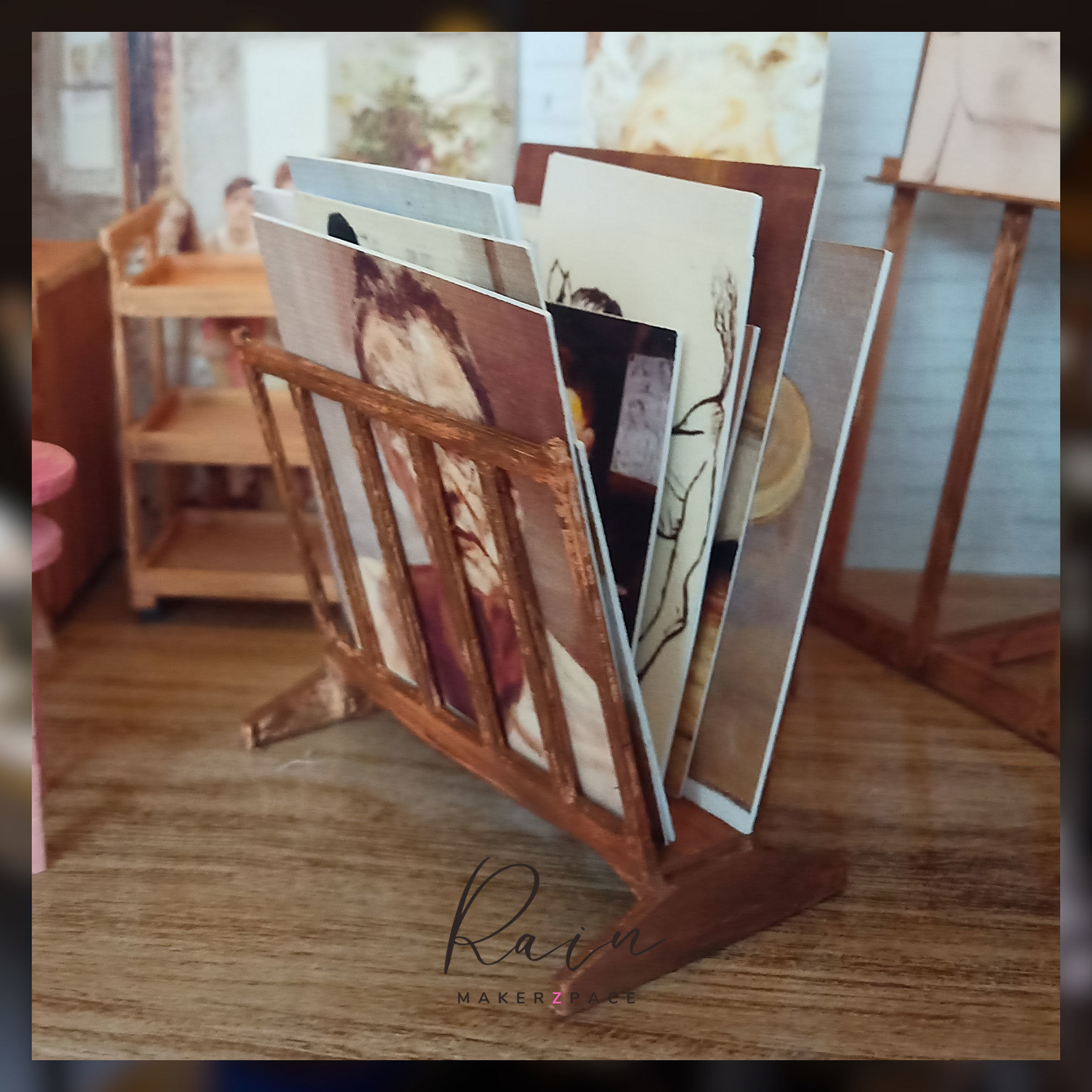 Print Rack Miniature Furniture for Mini Art Studio 3D model 3D ...