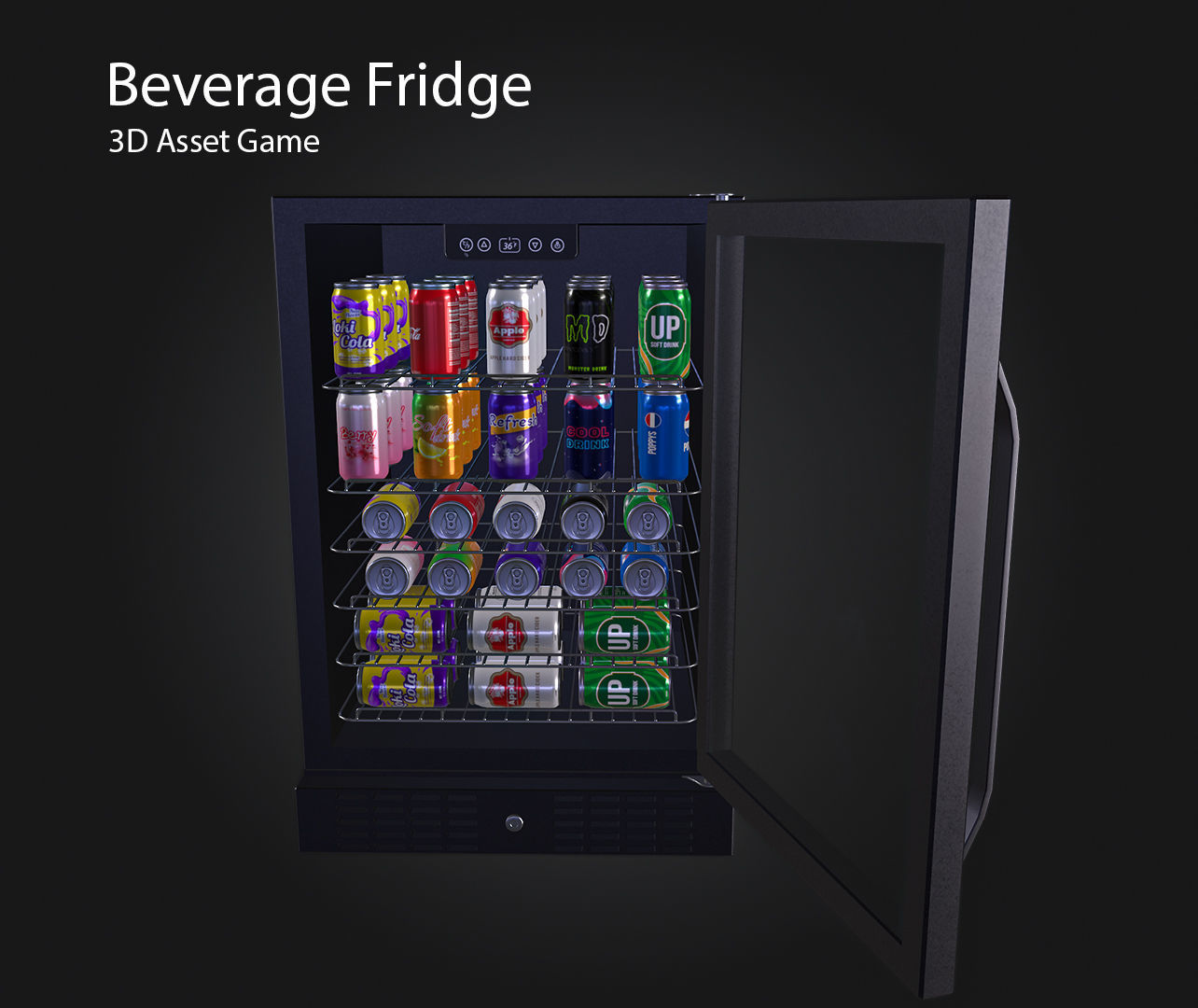 3D model Beverage Fridge V2 VR / AR / low-poly | CGTrader