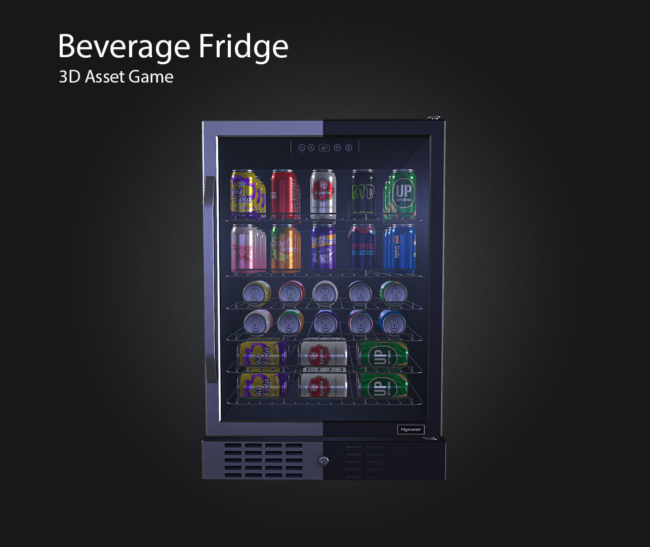 3D model Beverage Fridge V2 VR / AR / low-poly | CGTrader