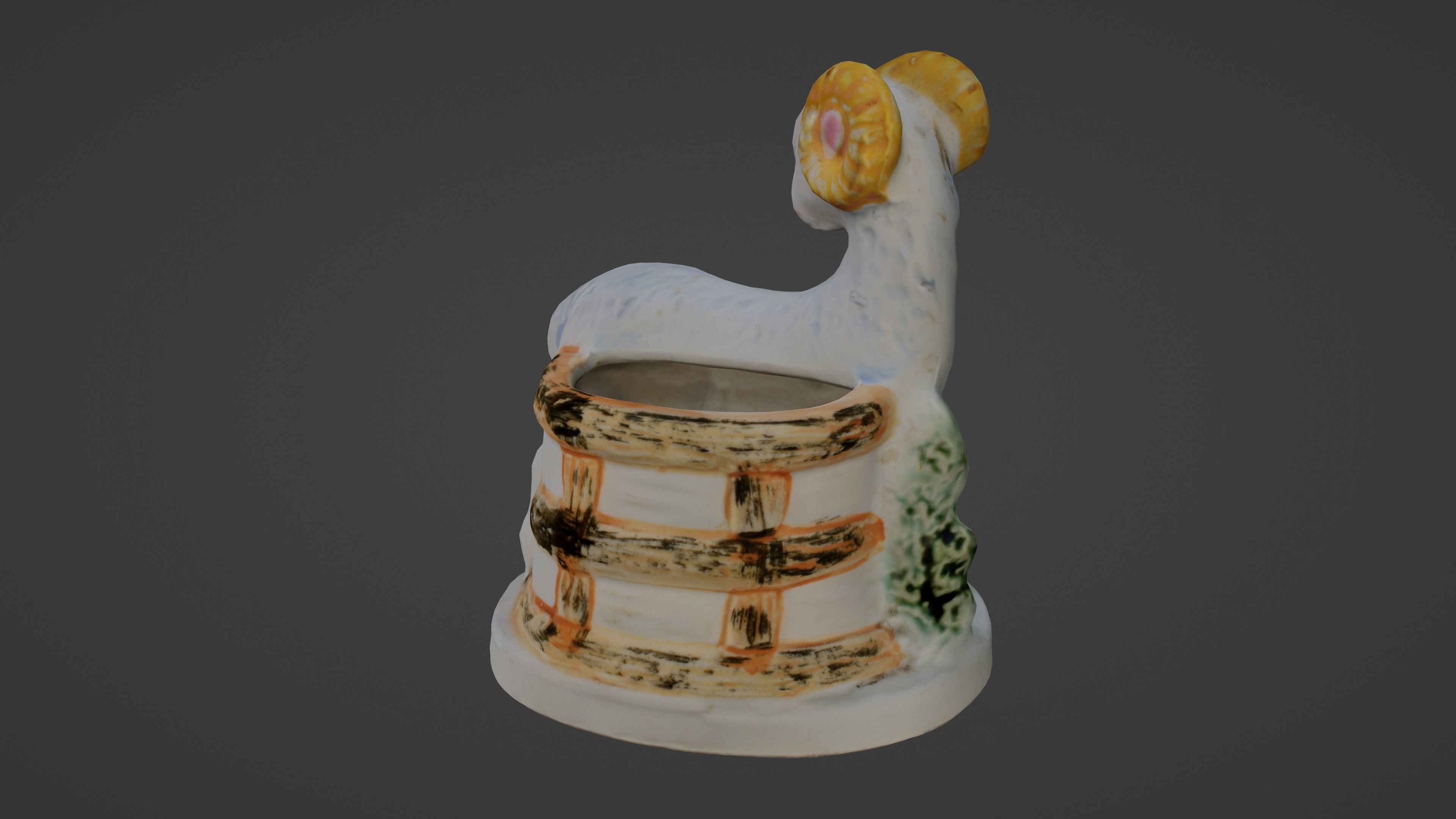 3D model Ceramic Goat Planter VR / AR / low-poly | CGTrader