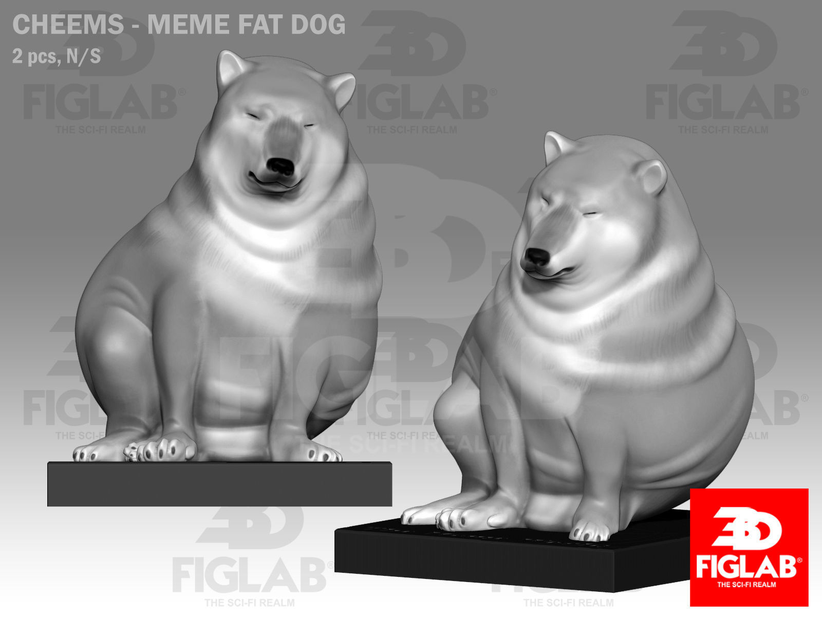 CHEEMS FAT DOG MEME 3D model | CGTrader