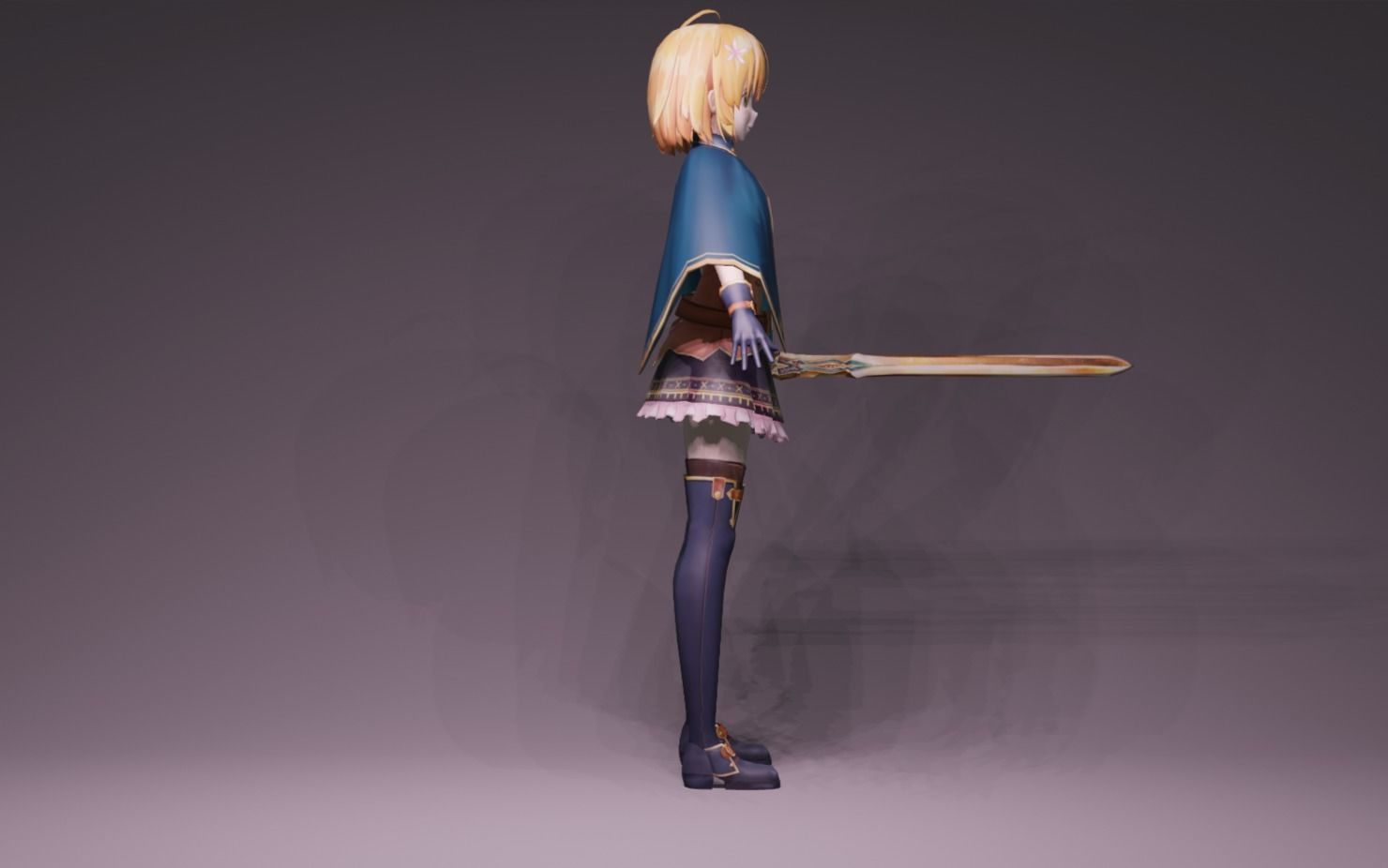 Anime Character - Celeste 3D model | CGTrader
