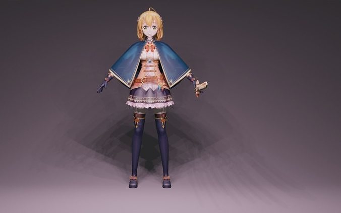 Anime Character - Celeste 3D model | CGTrader