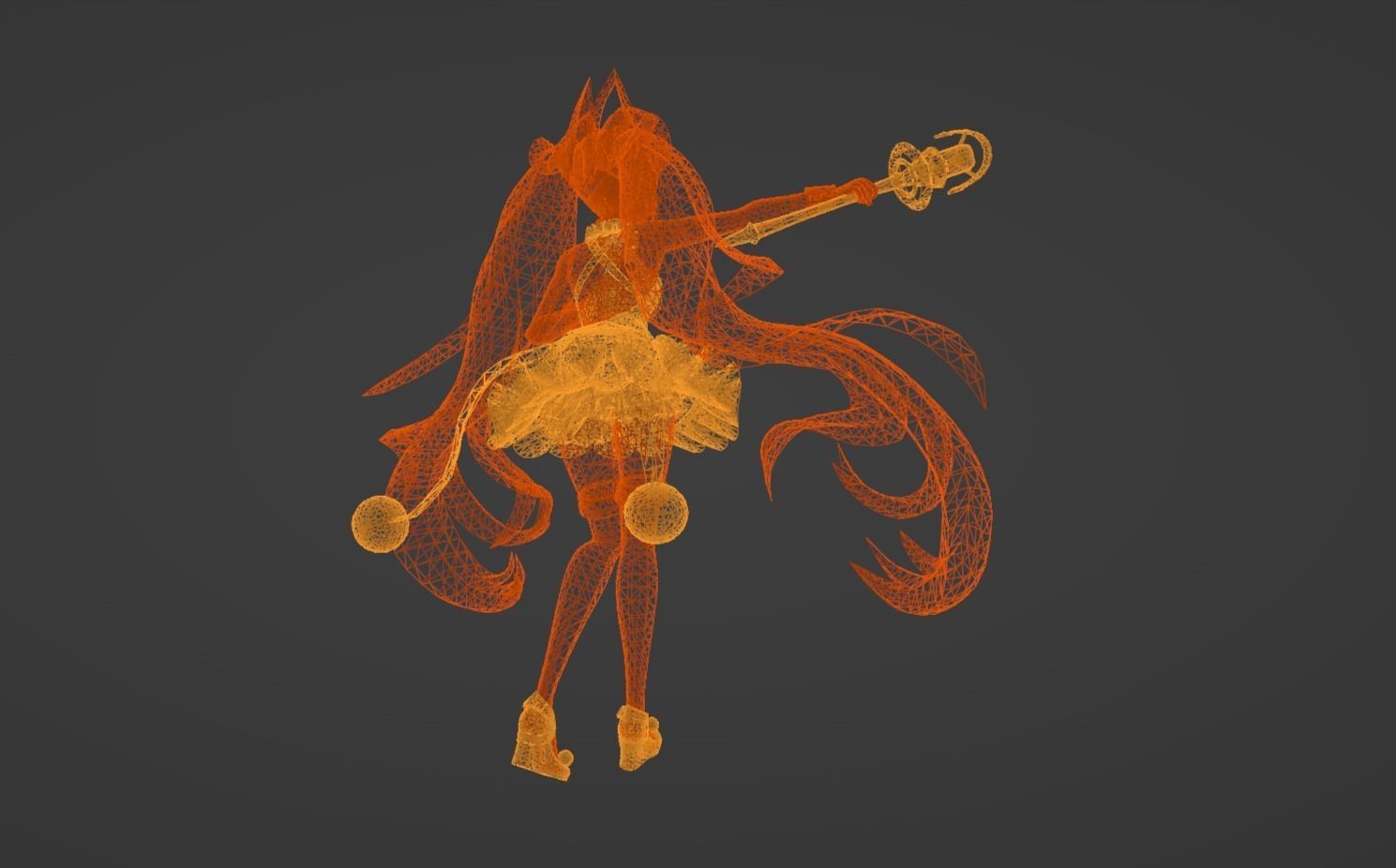 Anime Character - Circus Miku 3D model | CGTrader