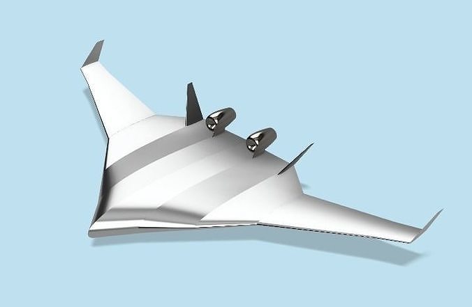 Blended Wing Body Aircraft 3D model 3D printable | CGTrader