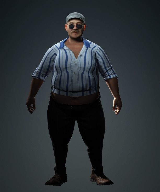 Fat Boy CGI Character 3D model rigged | CGTrader