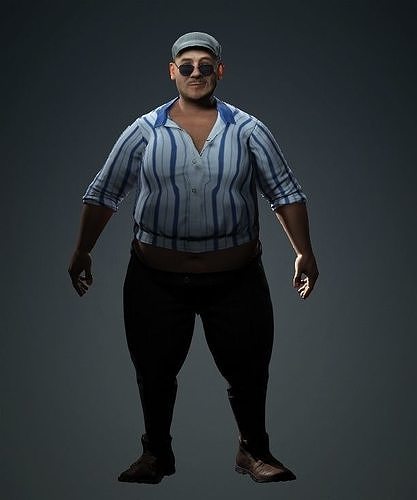 Fat Boy CGI Character 3D model rigged | CGTrader
