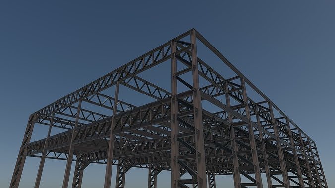 Steel structure frame 3D model | CGTrader
