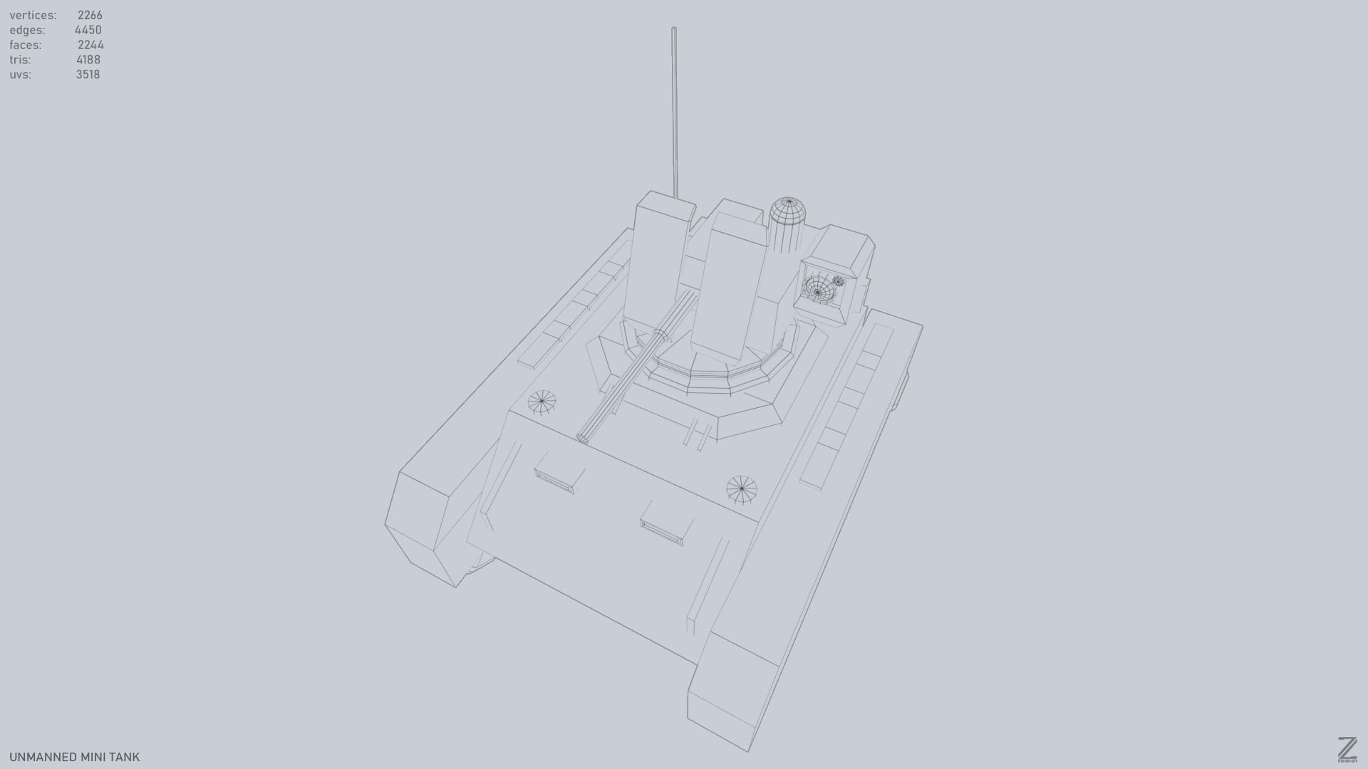 3D model Unmanned Mini Tank VR / AR / low-poly | CGTrader