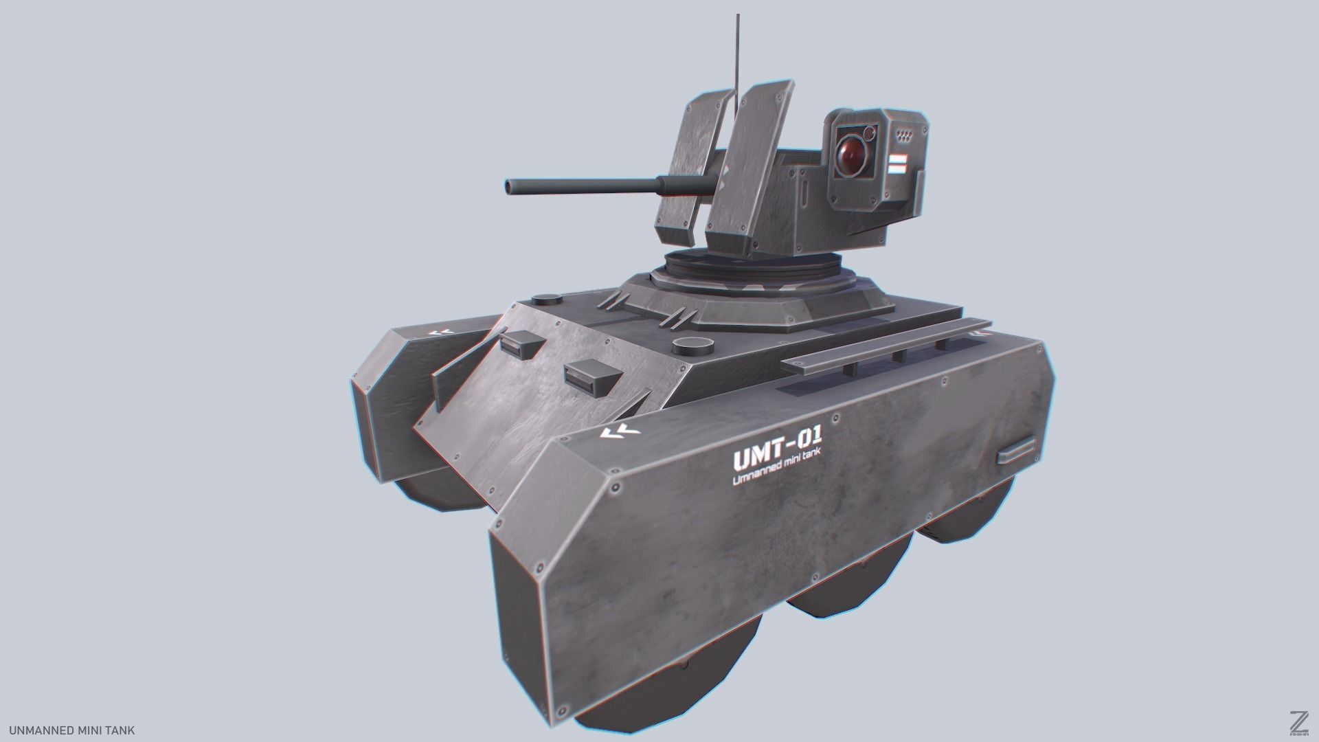3D model Unmanned Mini Tank VR / AR / low-poly | CGTrader