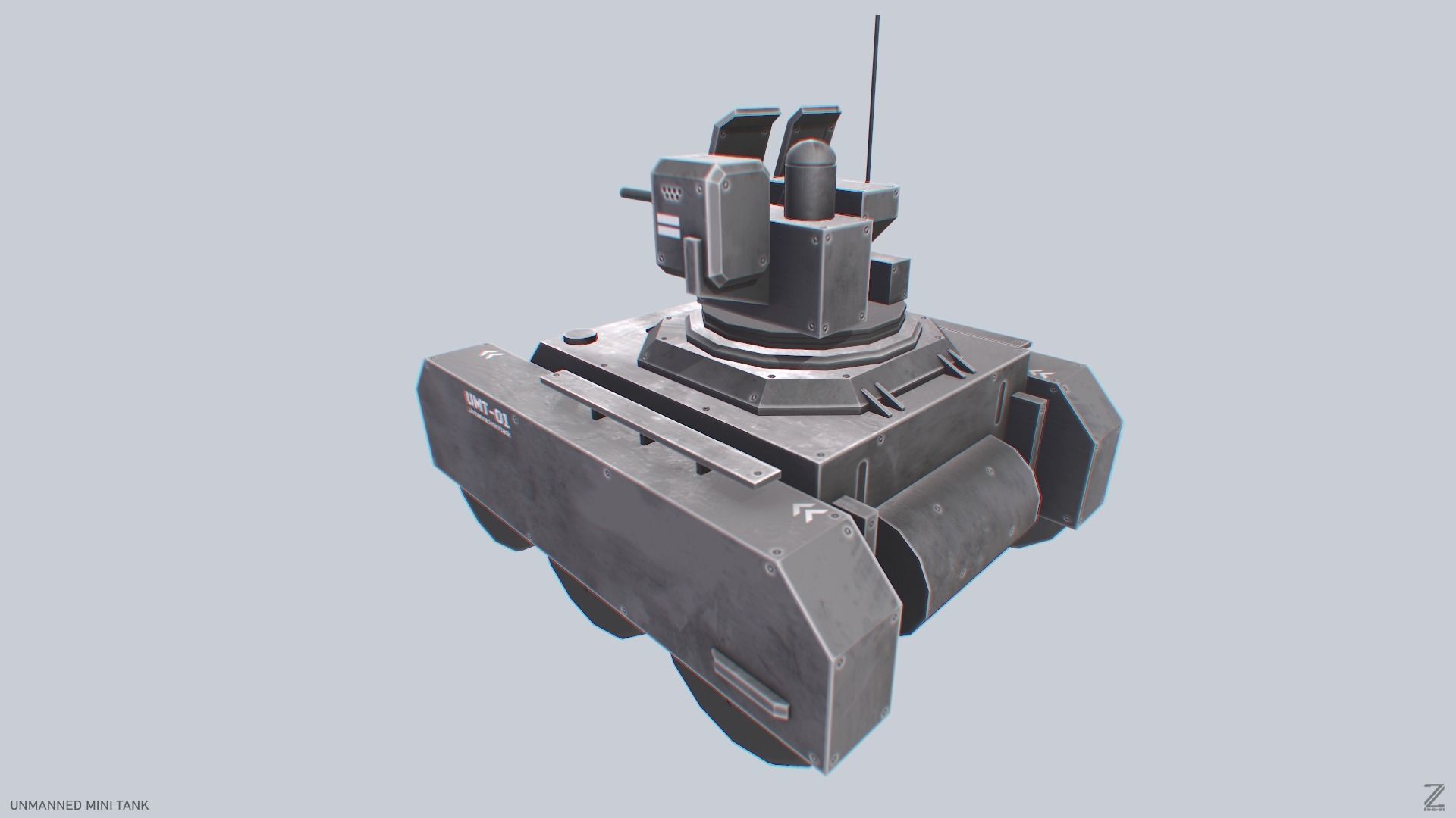 3D model Unmanned Mini Tank VR / AR / low-poly | CGTrader