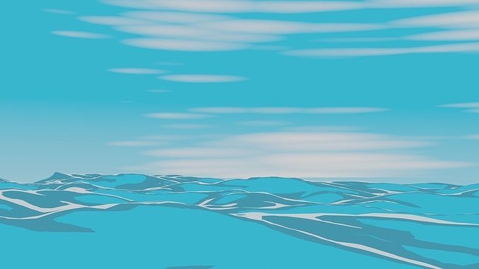 Texture Anime wave VR / AR / low-poly | CGTrader