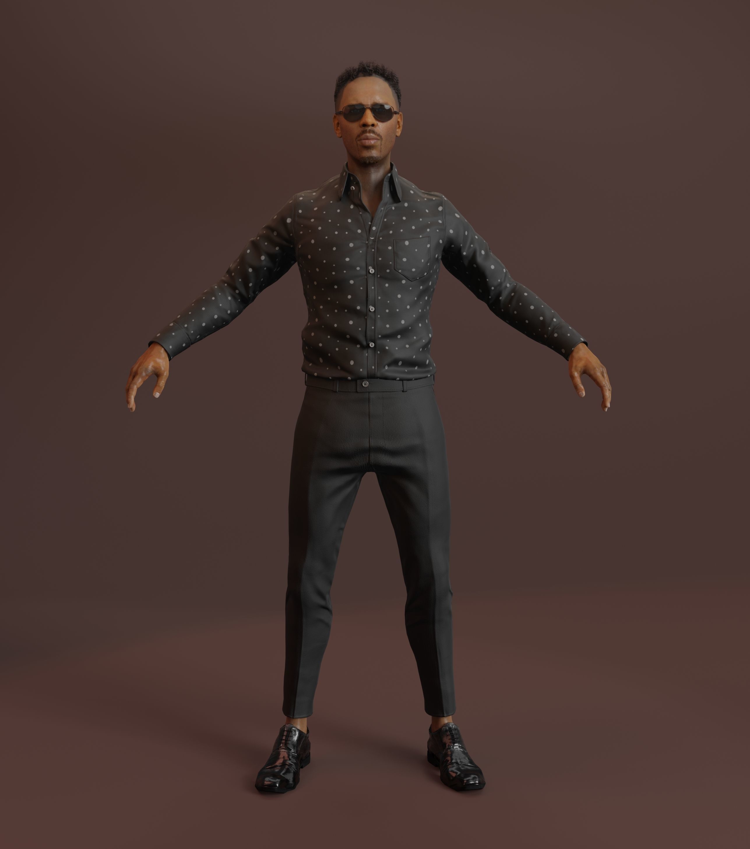 3D model Black Men VR / AR / low-poly | CGTrader