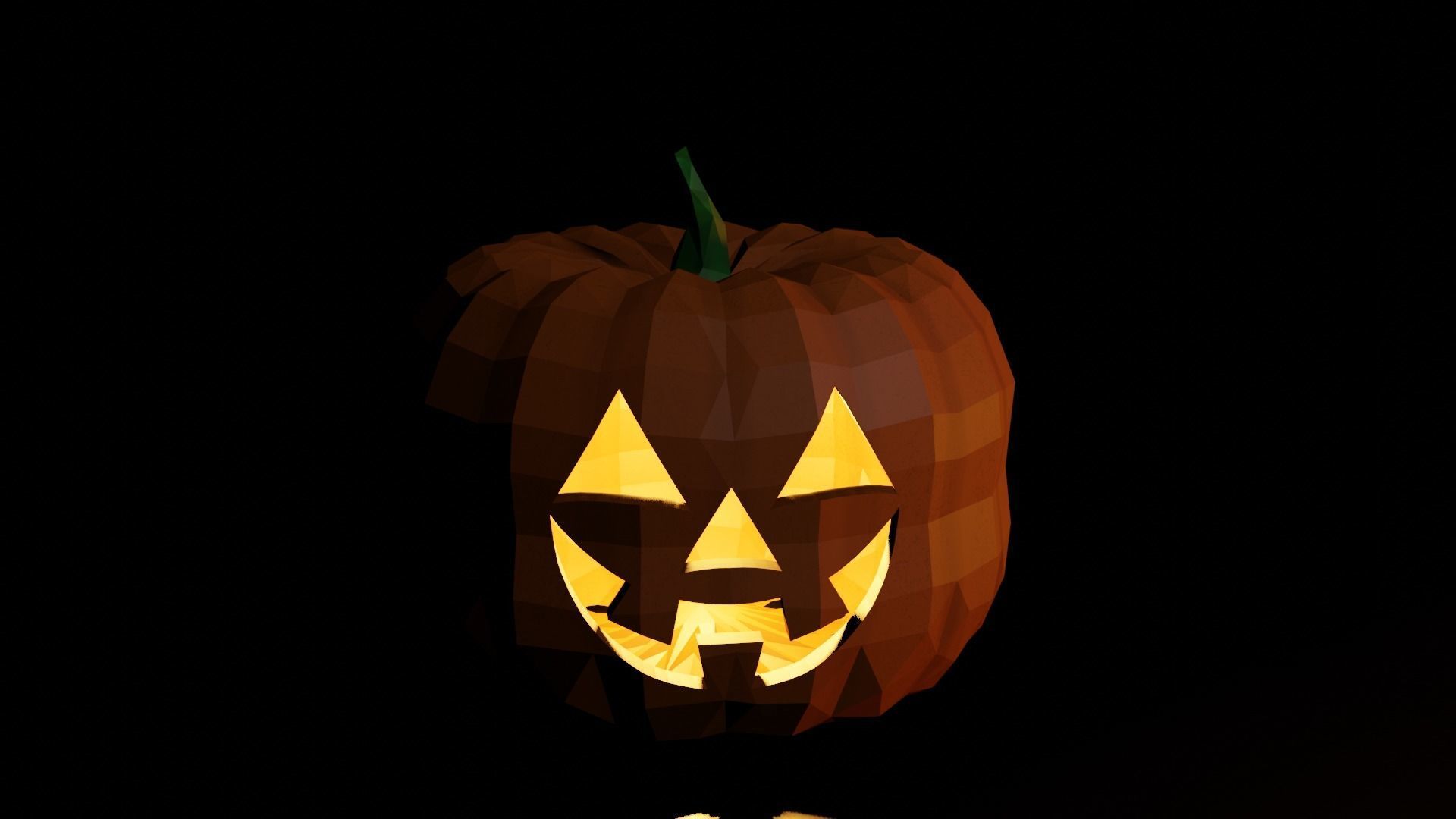 3D model Low Poly Pumpkins and Jack o-lanterns 3D models VR / AR / low ...